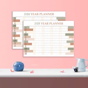 Extra Large Academic Wall Planner 2024,boho Giant Year Planner for 2025 ...