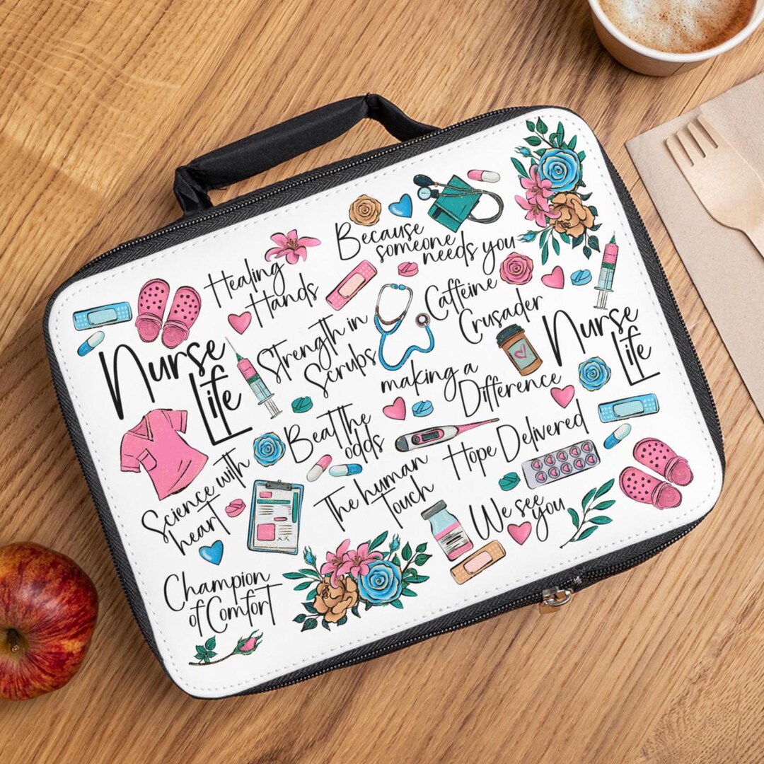 Nurse Lunch Bag Insulated Food Tote for Healthcare Worker RN Gift ...