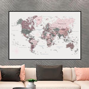 Download World Map With Countries,wall Art Poster Secondary School ...
