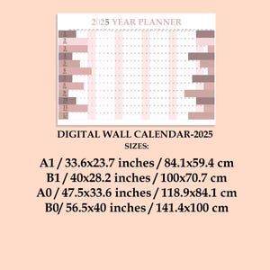 2025 School Wall Planner Printable Calendar,rainbow School Calendar ...