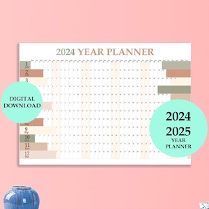 Extra Large Academic Wall Planner 2024,boho Giant Year Planner for 2025 ...