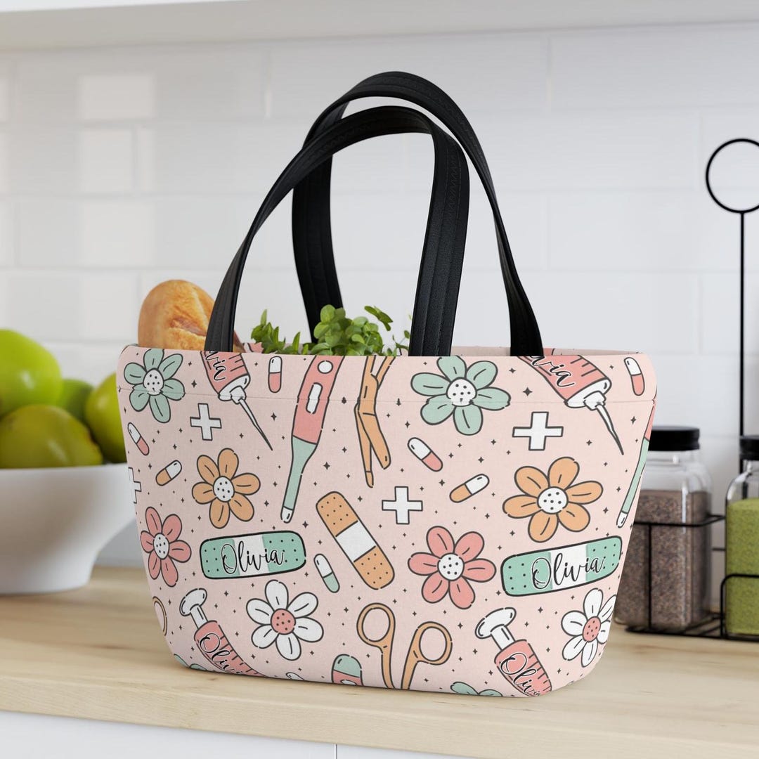 Nurse Lunch Bag With Name, Personalized Gift for Nurses, Custom Medical ...