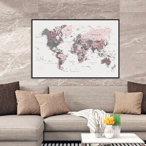 Download World Map With Countries,wall Art Poster Secondary School ...
