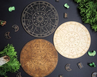 Wood Zodiac Table - Etsy