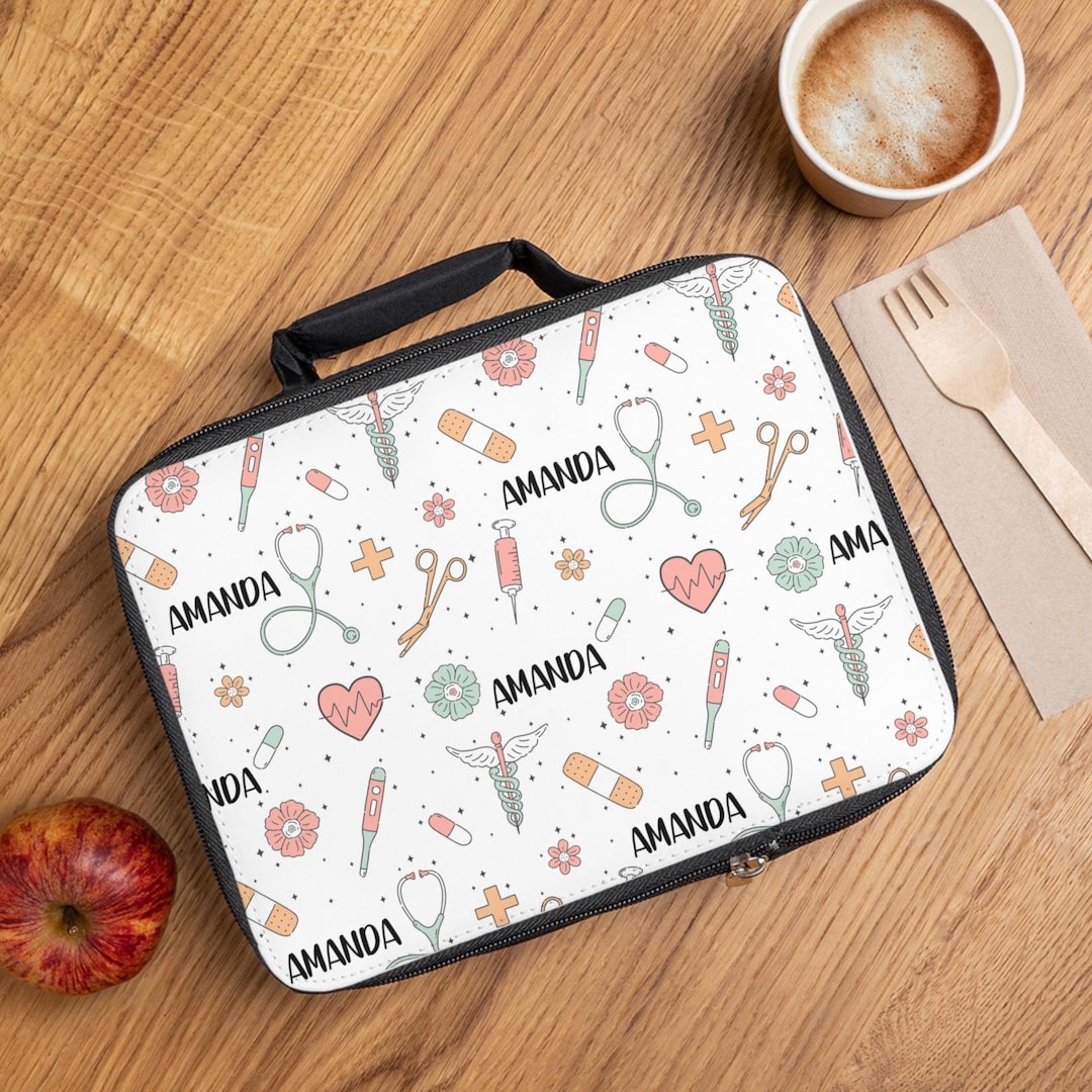 Nurse Gift Personalized Lunch Bag Custom Nurse Lunch Box Insulated Meal ...