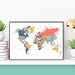 Custom World Map, Digital World Map, Wall Printable Art, Accurate Maps ...