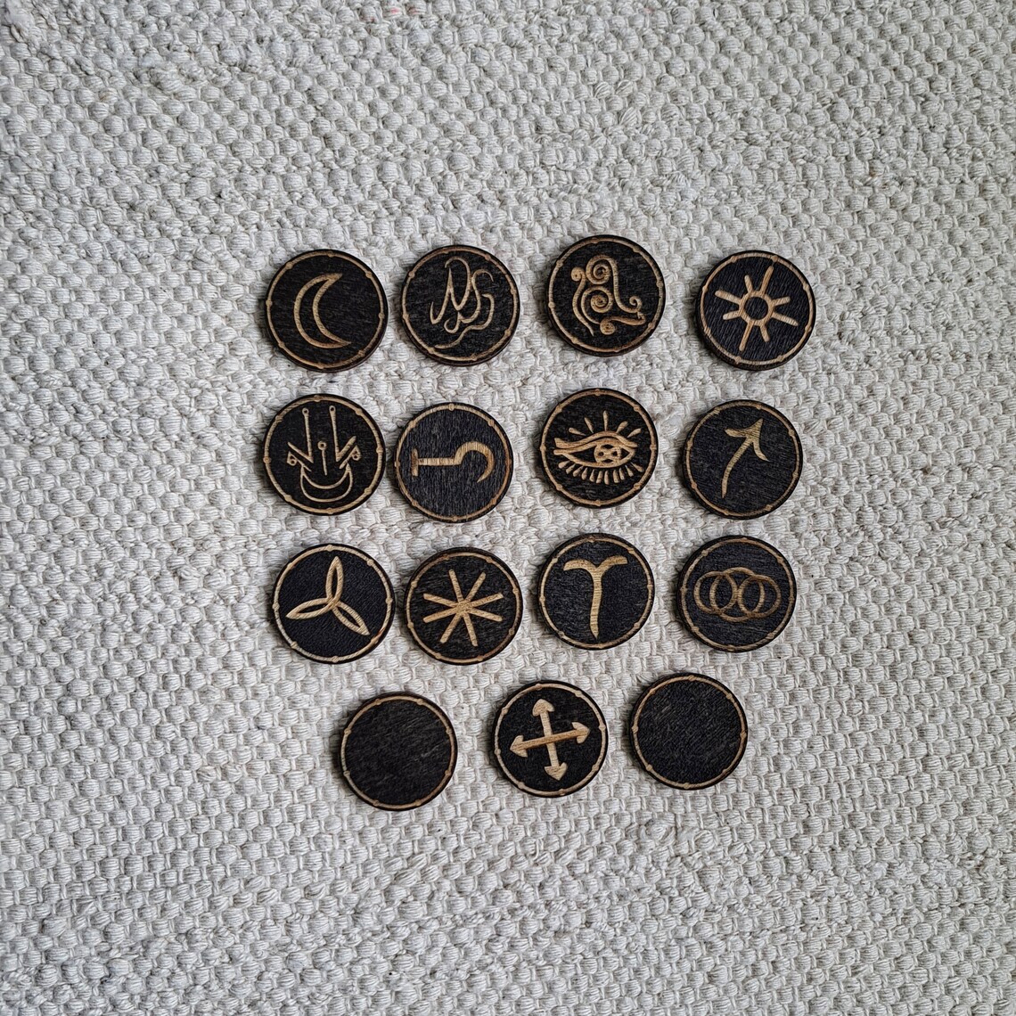 Runes Set 13 Witches Runes Witchcraft Wooden Runes Divination - Etsy