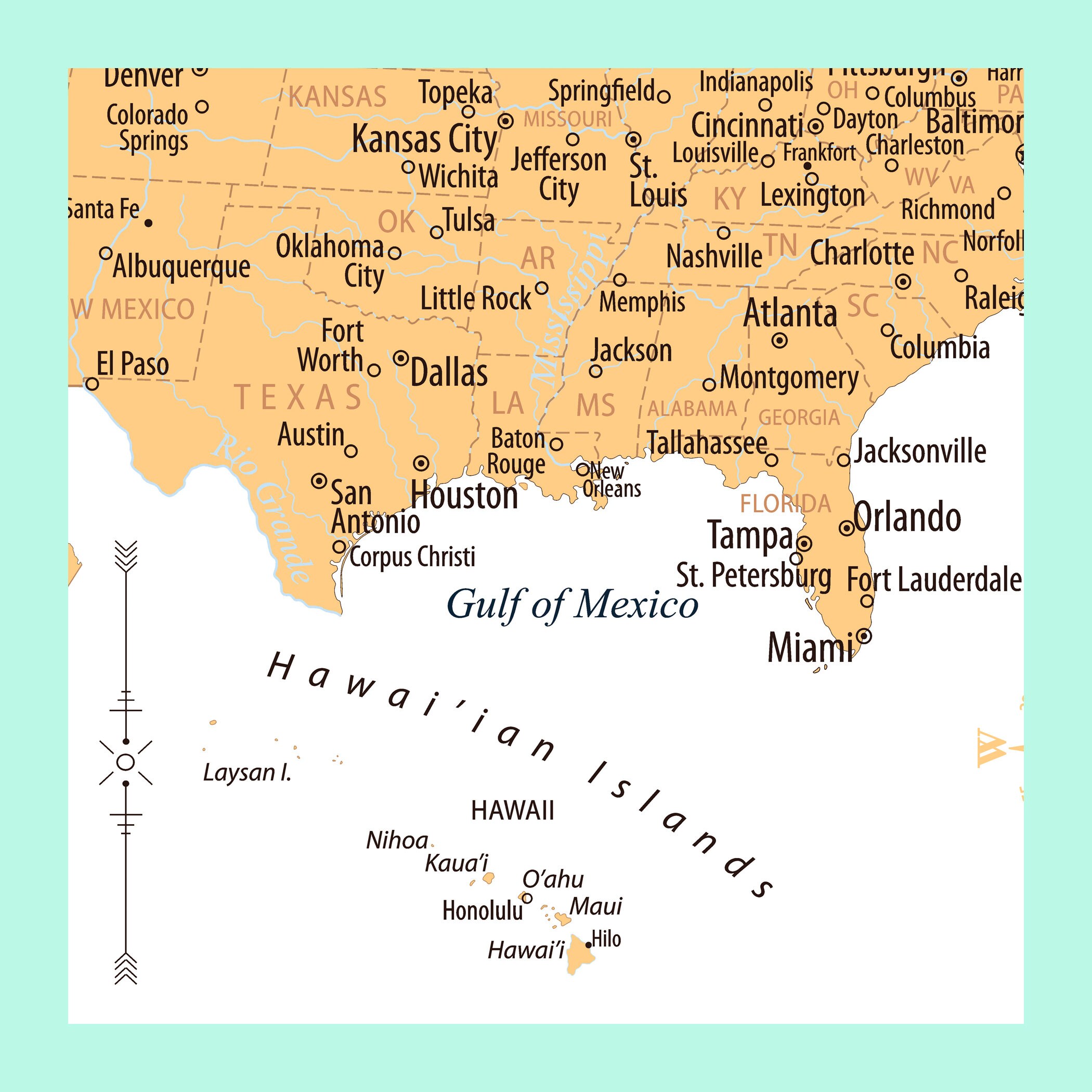 Beige Usa Map Printable US Map Posterdownloadable Home - Etsy