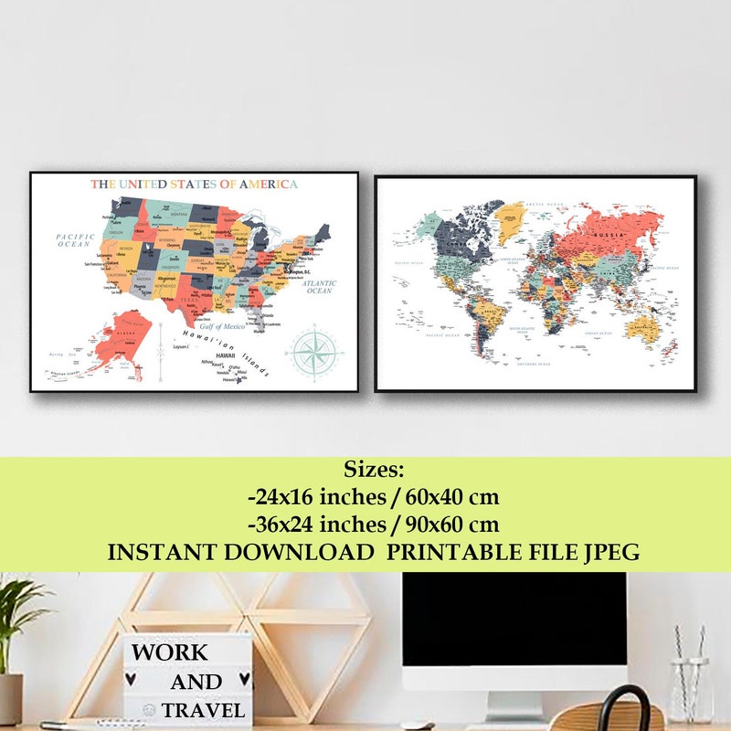United States Map - Etsy