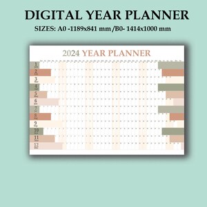 Extra Large Academic Wall Planner 2024,boho Giant Year Planner for 2025 ...