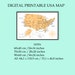 Beige Usa Map Printable US Map Poster,downloadable Home School,digital ...