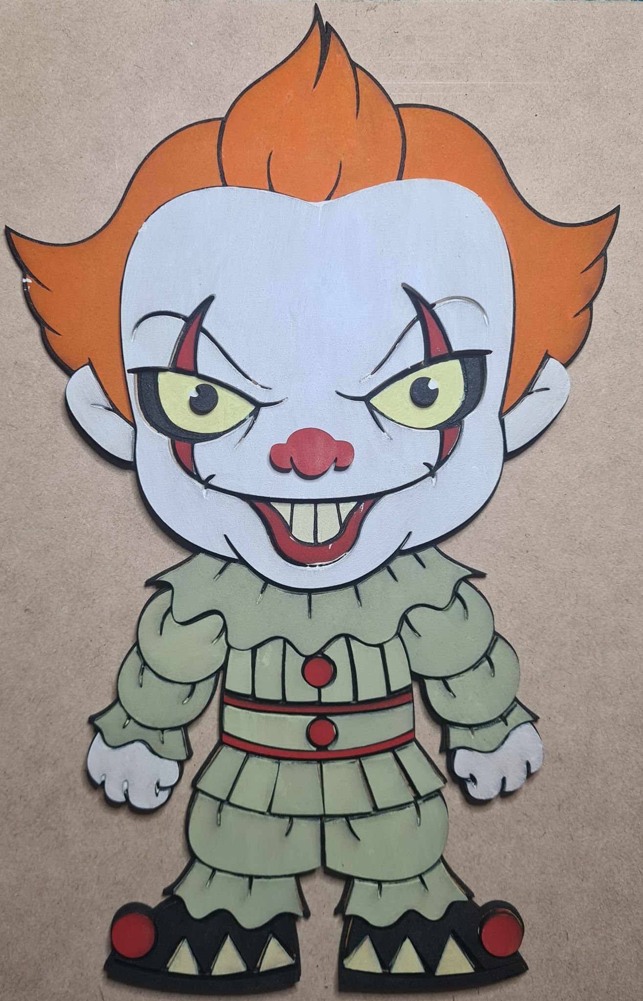 Pennywise layered Laser Cut File Halloween Horror Clown Evil - Etsy ...