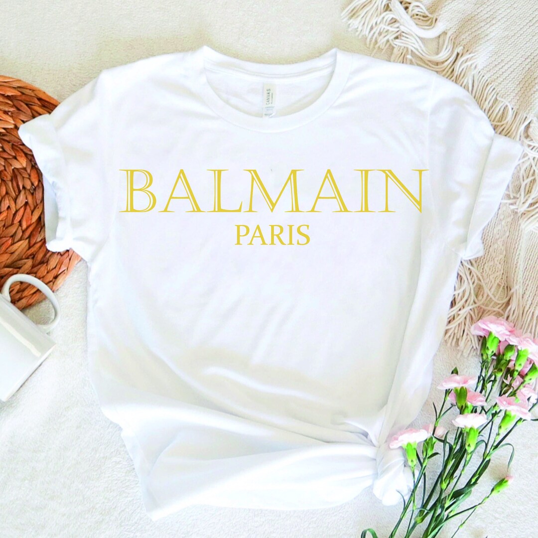 Vintage Balmain Paris T Shirt, Fashion Svg, Luxury Png, Png for T Shirt ...
