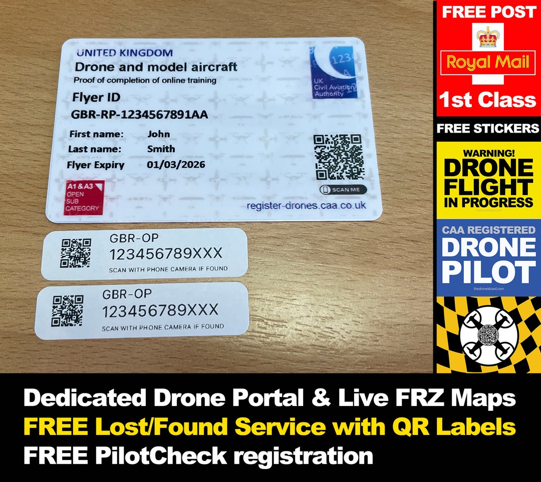 Drone Flyer ID Card Operator ID Stickers - Etsy