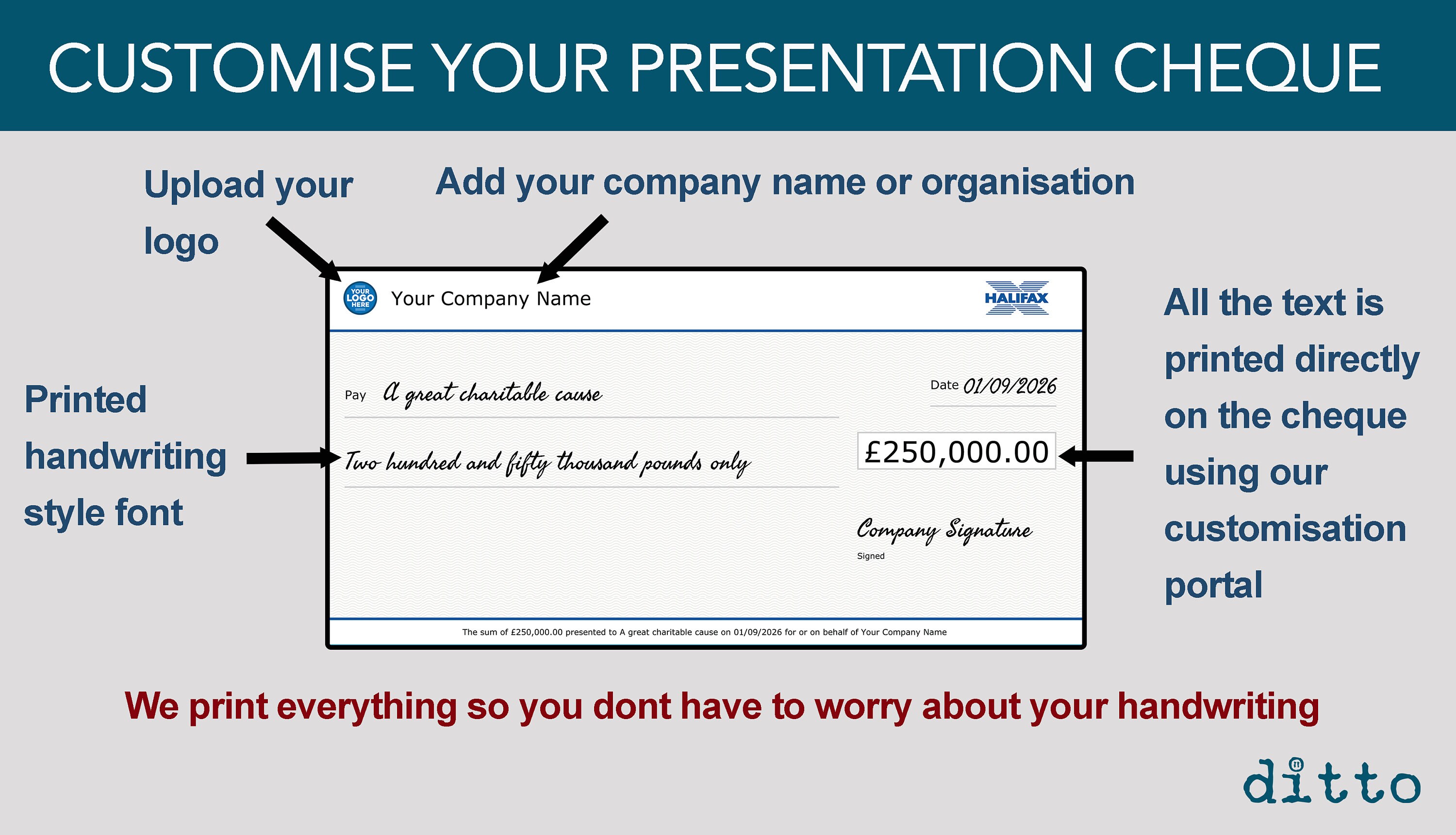 Large Halifax Cheque Large Charity Promotional Bank Cheque - Etsy