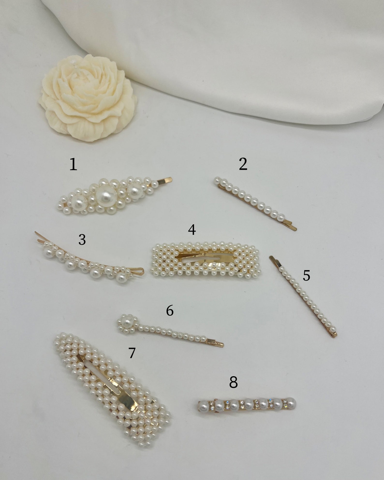 Pearl Hair Clips Different Sets of Pearl Clips - Etsy