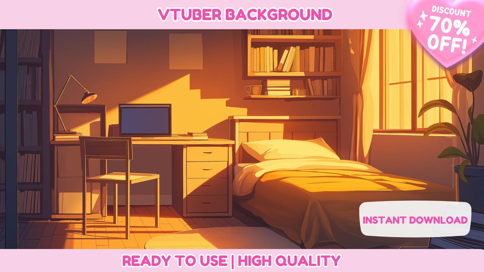 Instant Download Vtuber Background | Ready to Use File : Vtuber Bed ...