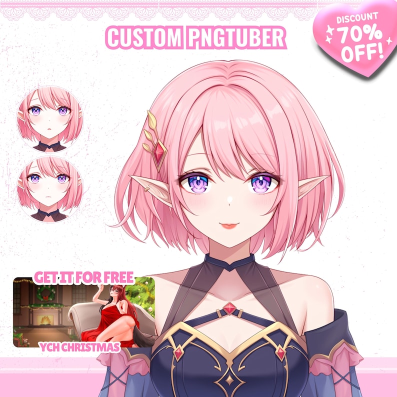 Custom Pngtuber Model | Streaming Avatar With Expressions, Pngtuber ...