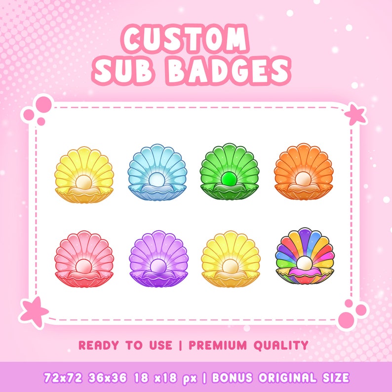 Custom Sub Badges | Cute Twitch Badge Design | Perfect for Streamers ...