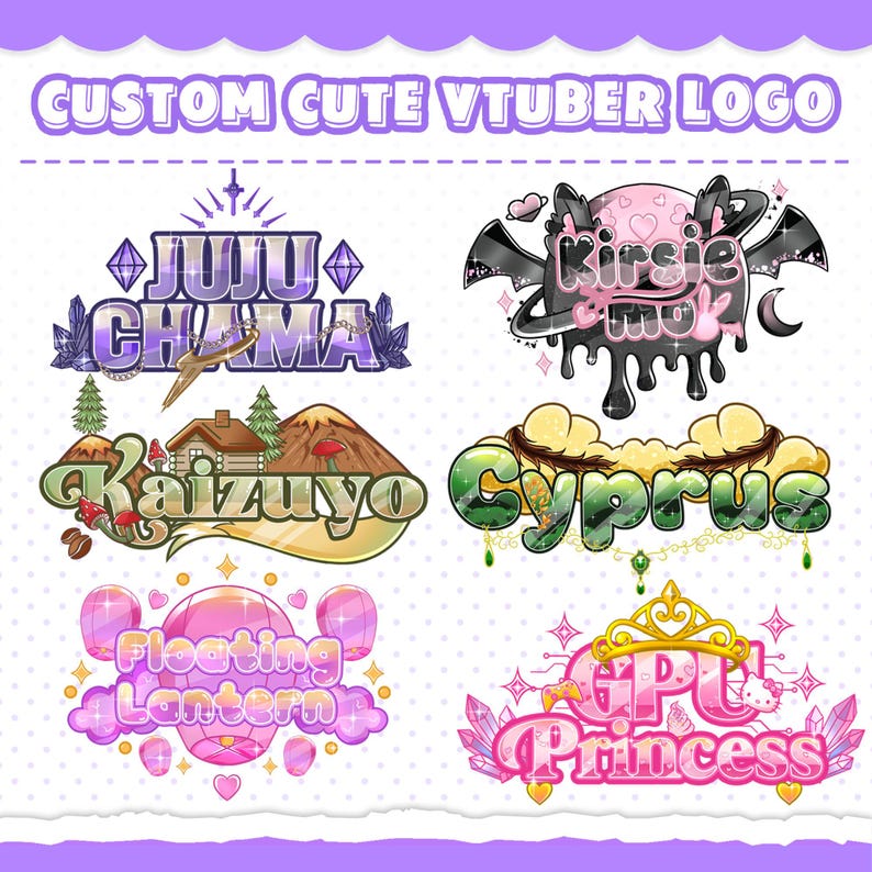 Cute Anime Vtuber Logo | Animated Stream Branding for Twitch & Kick - Etsy