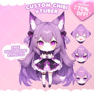 Custom Chibi Vtuber Model Chibi Vtuber, Pngtuber, Vtuber Assets, Fully ...