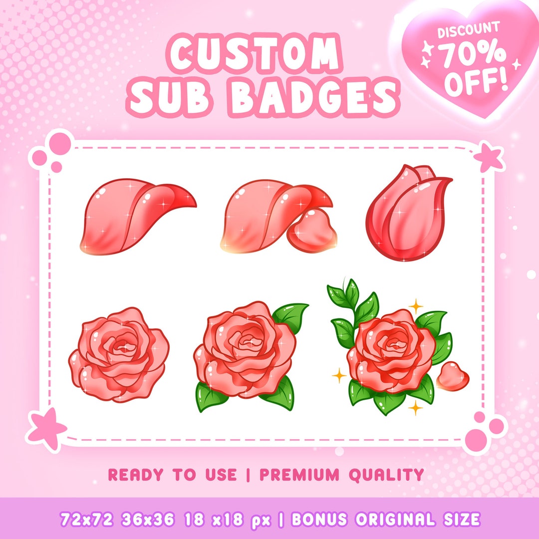 Custom Sub Badges | Custom Twitch Badges, Twitch Badges, Cute Sub ...