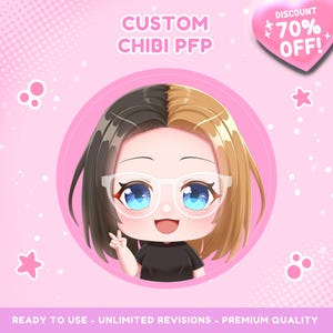 CUSTOM CHIBI PFP Pfp Chibi, Profile Icon, Pfp Commission, Chibi Pfp ...