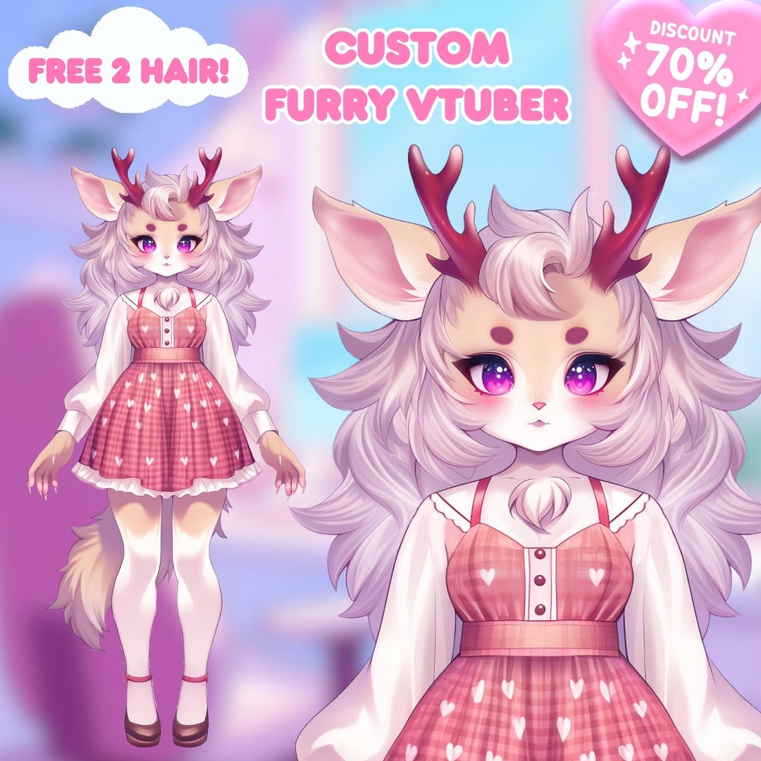 Custom Live2d Furry Vtuber Vtuber Model, Vtuber, Custom Vtuber, Fursona ...