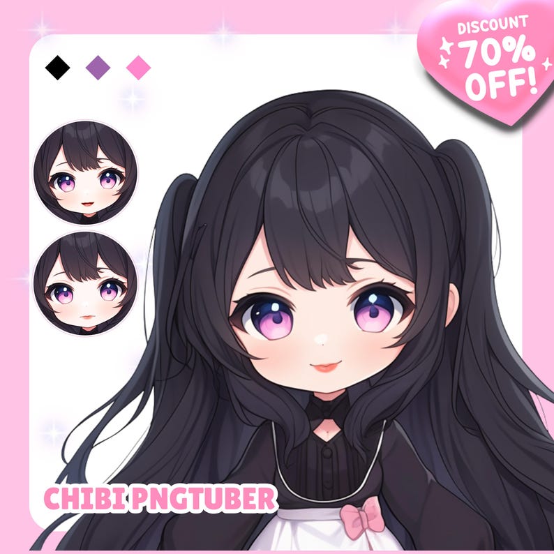 Custom Chibi Pngtuber | Kawaii Chibi Vtuber Avatar | Animated & Static ...