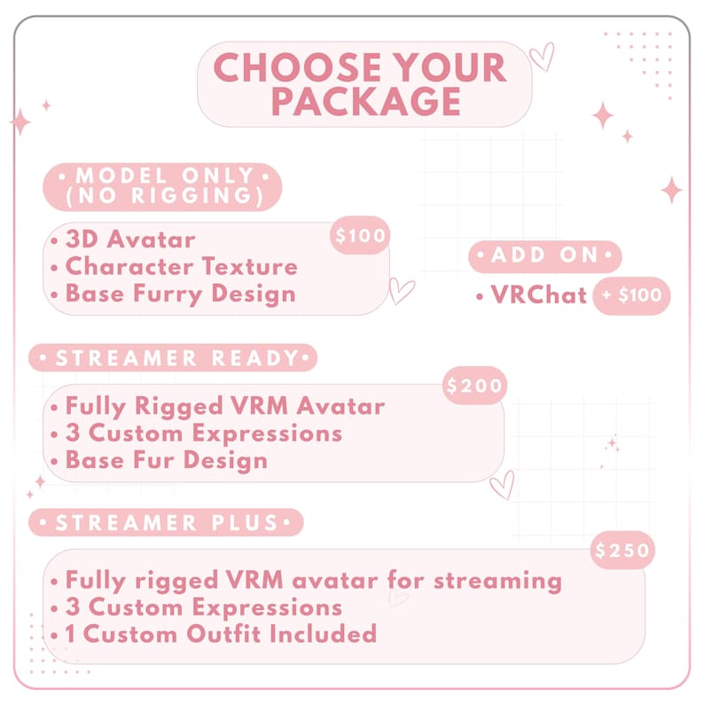 Custom Vroid Furry Avatar | Vtuber & Vrchat Character Commission ...
