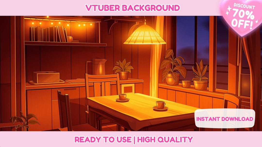 Instant Download Vtuber Background | Ready to Use File : Vtuber Dining ...