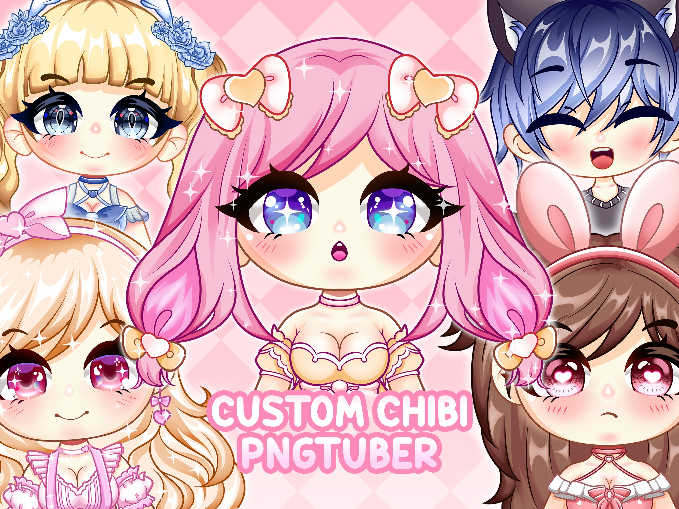CHIBI PNGTUBER CUSTOM / Pngtuber modelo vtuber tubérculo - Etsy España