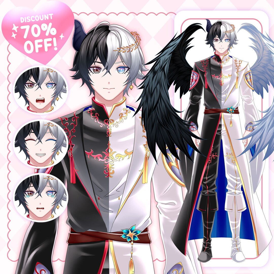 CUSTOM MALE VTUBER LIVE2D Vtuber Commission, Vtuber Design, Vtuber ...