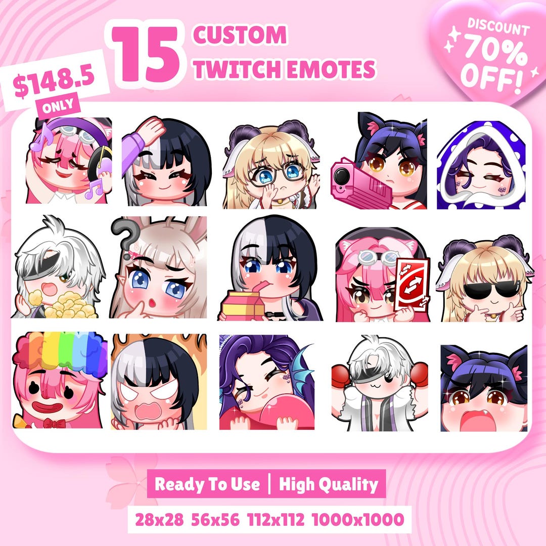 Custom Twitch Emotes | Twitch Emotes Commission, Ustom PNG Twitch ...