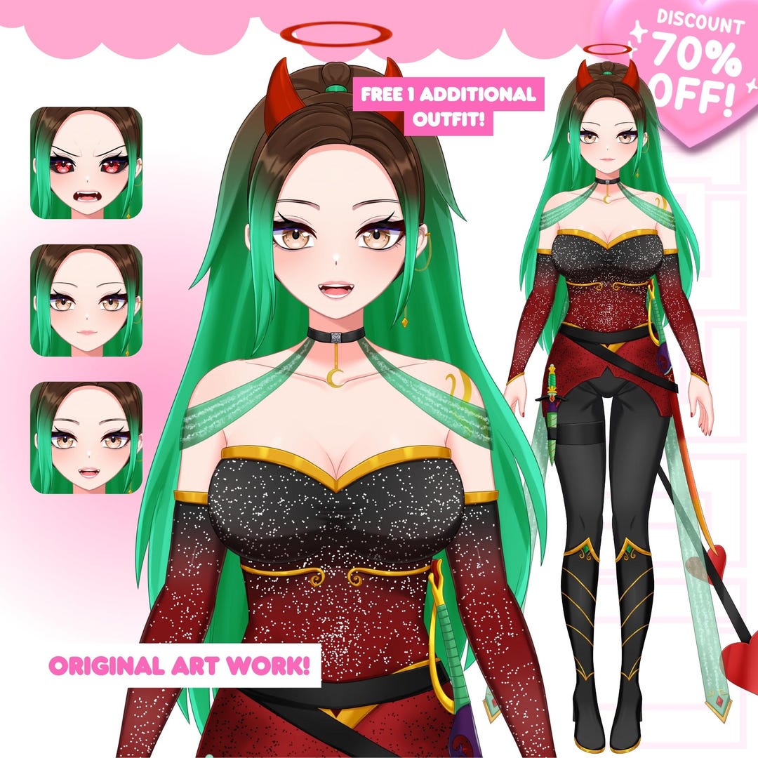 Vtuber Live2D personalizado / Modelo Vtuber personalizado Comisión Live2D, modelo Live2D ...