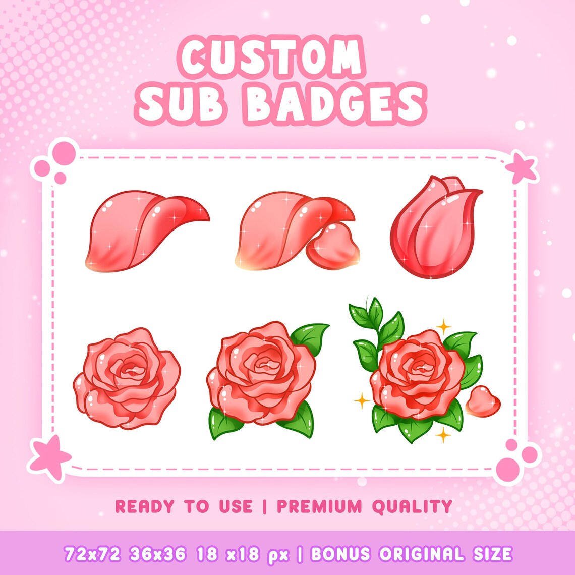 Custom Sub Badges | Cute Twitch Badge Design | Perfect for Streamers ...