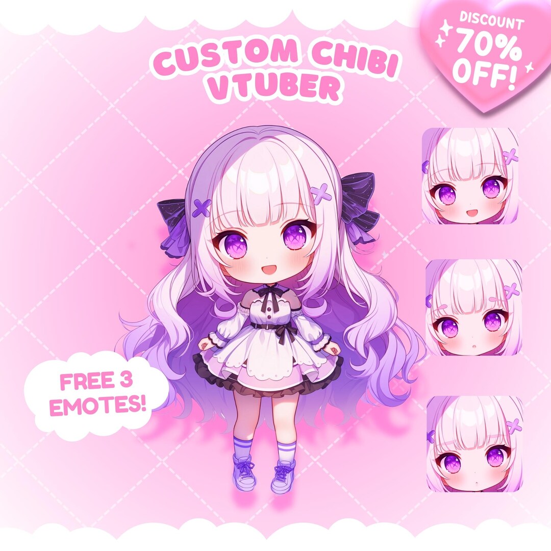 Custom Chibi Vtuber Model | Chibi Vtuber, Pngtuber, Vtuber Assets ...
