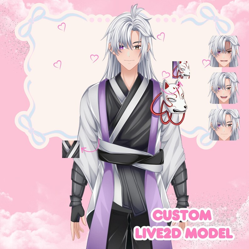 Modelo VTuber personalizado / Modelo 2D EN VIVO, COMPLETAMENTE EQUIPADO ...