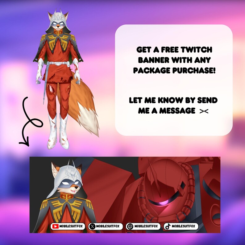 Custom Furry Vtuber | Furry Vtuber Model, Furry Vtuber Free, Furry ...