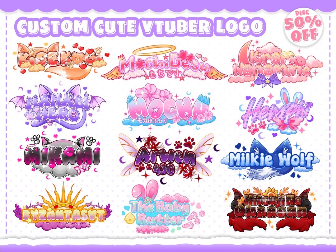 LOGO VTUBER PERSONNALISÉ Vtuber Commission du logo VTuber - Etsy France