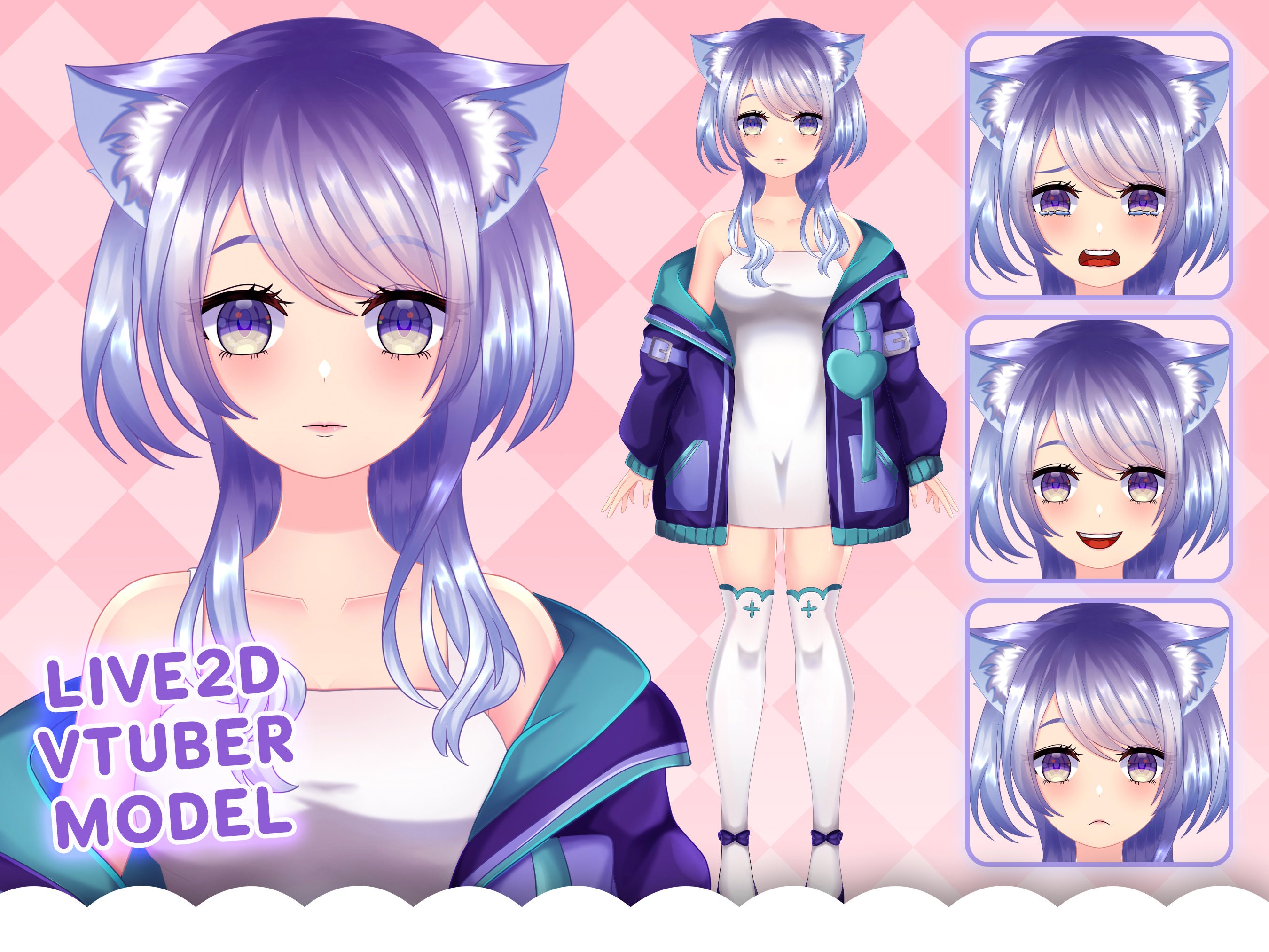 MODELO VTUBER LIVE2D PERSONALIZADO / Comisión Vtuber Diseño - Etsy México