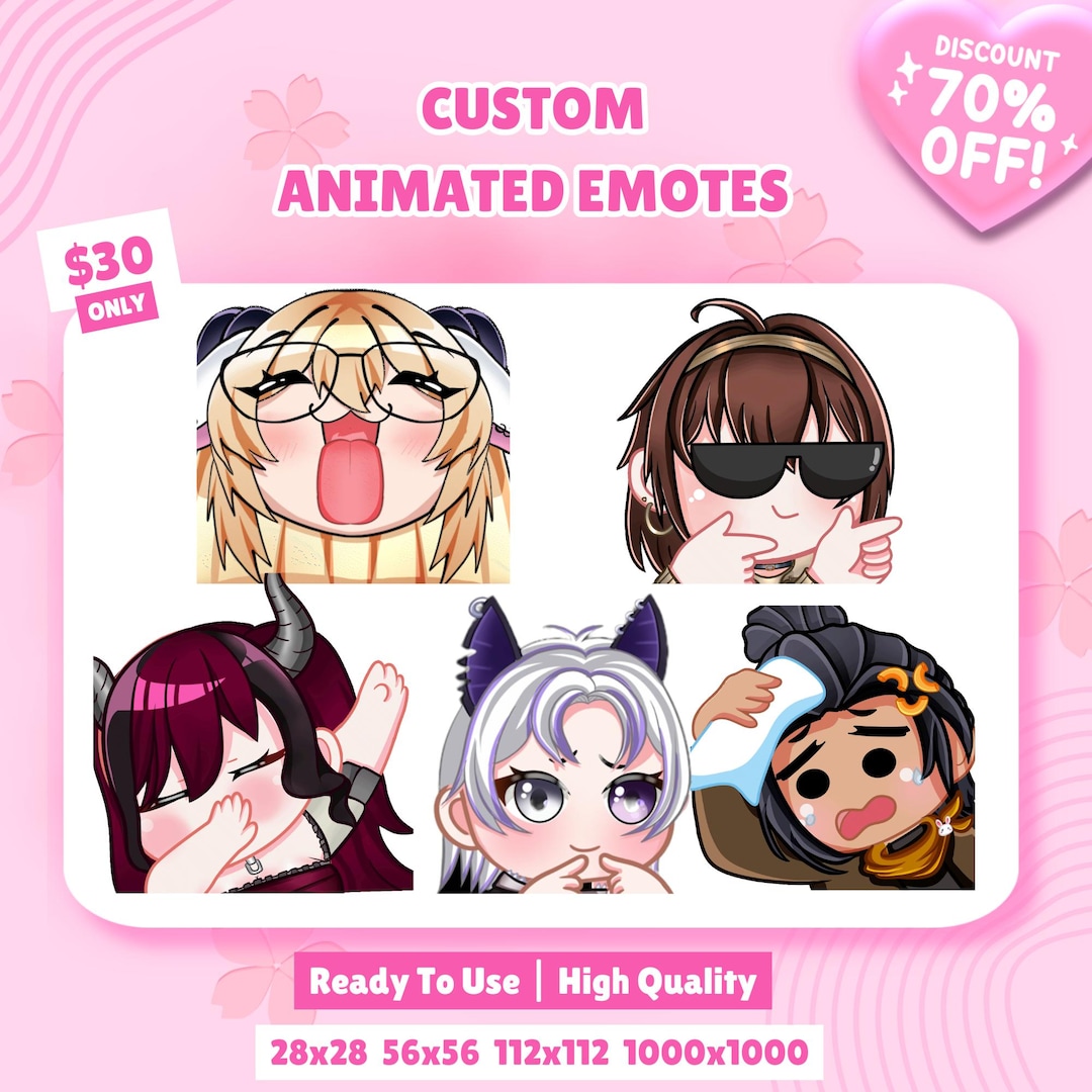 Custom Emotes | Cute Animated & Static Twitch Emotes | Perfect for ...
