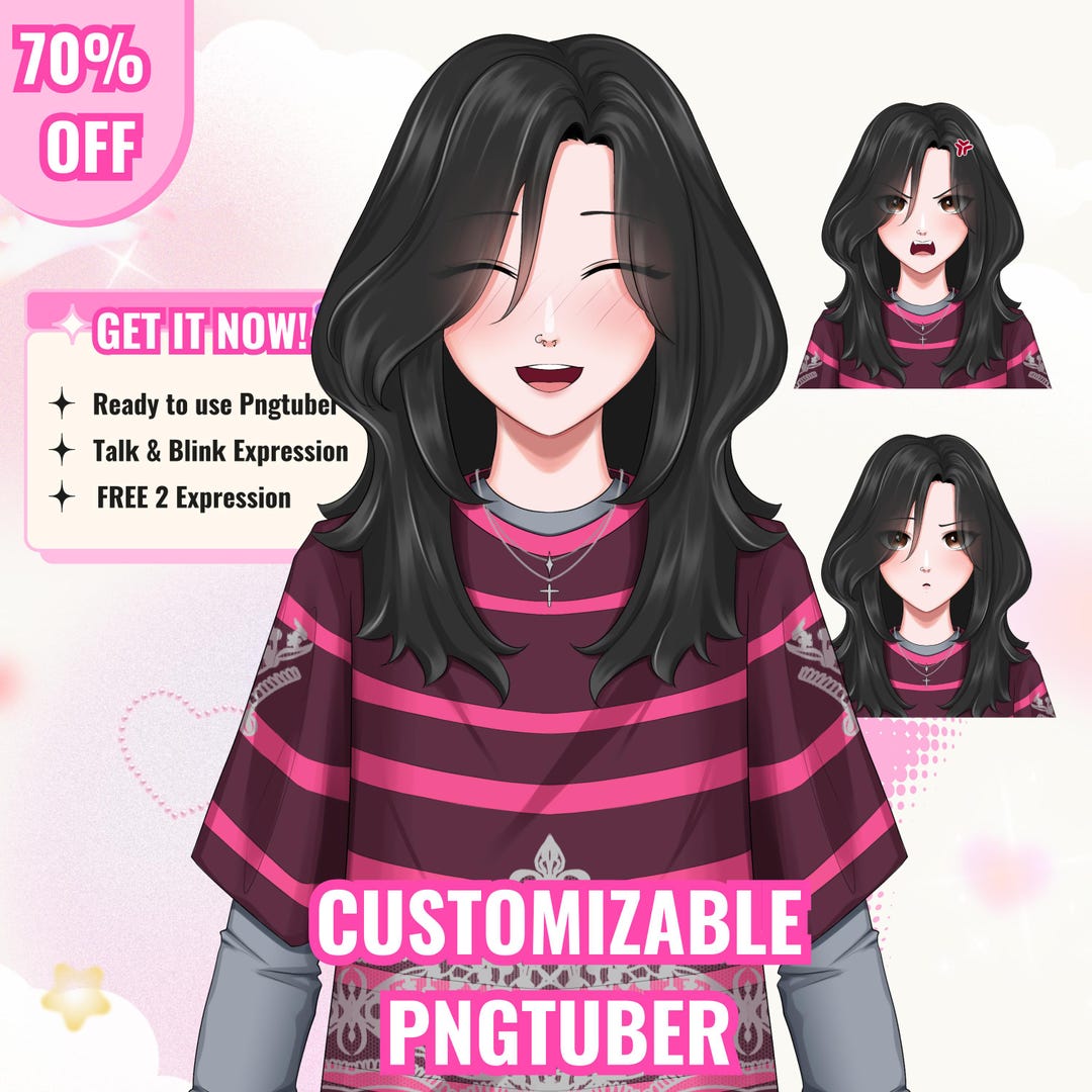 Custom Pngtuber Model | Pngtuber Commission, Talking and Blinking ...