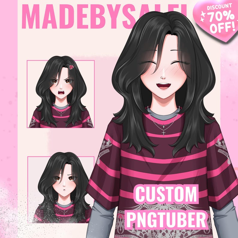 Custom Pngtuber | Pngtuber Model, Pngtuber Male, Cat Pngtuber, Pngtuber ...