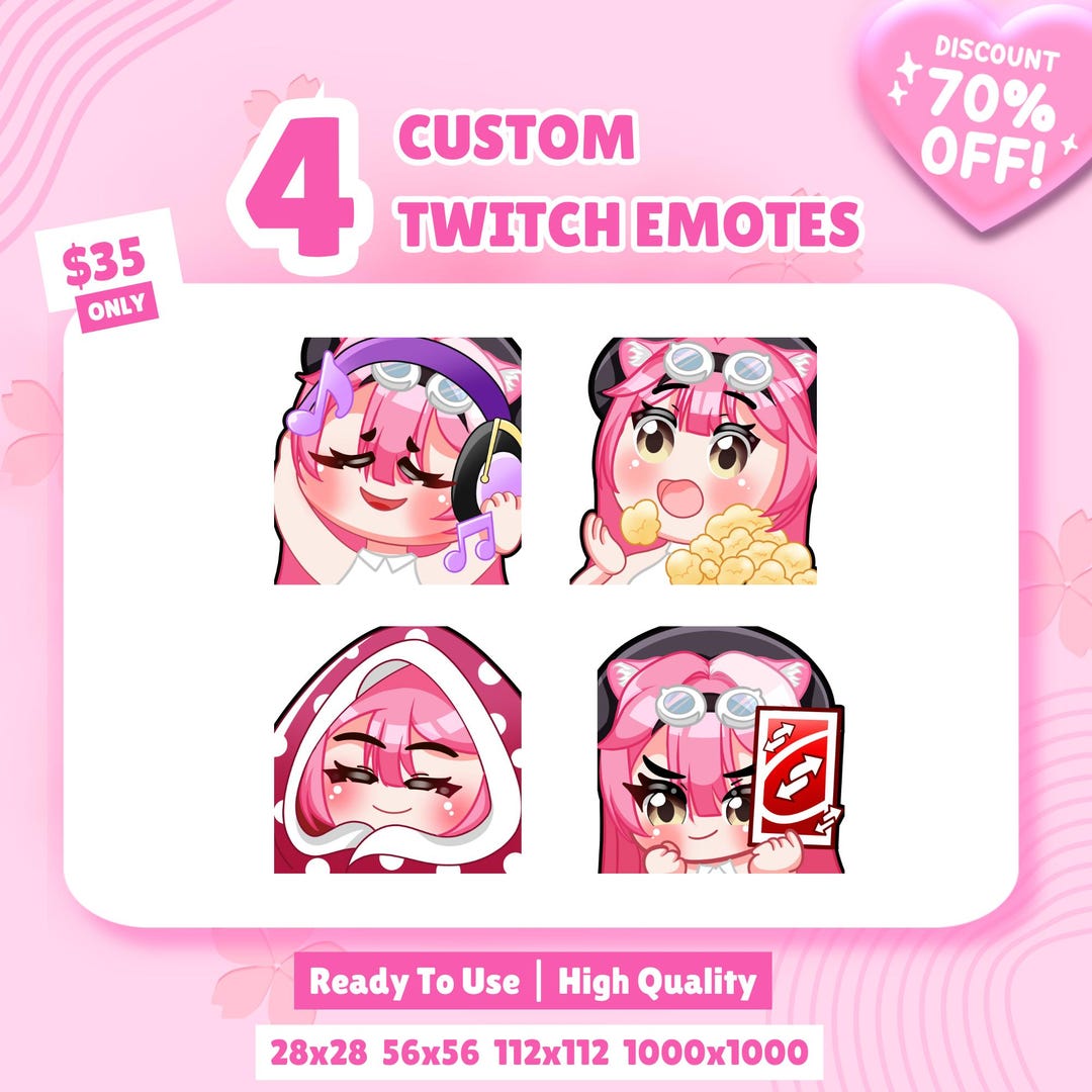 Custom Twitch Emotes | Animated & Static Twitch Emotes | Chibi Anime ...