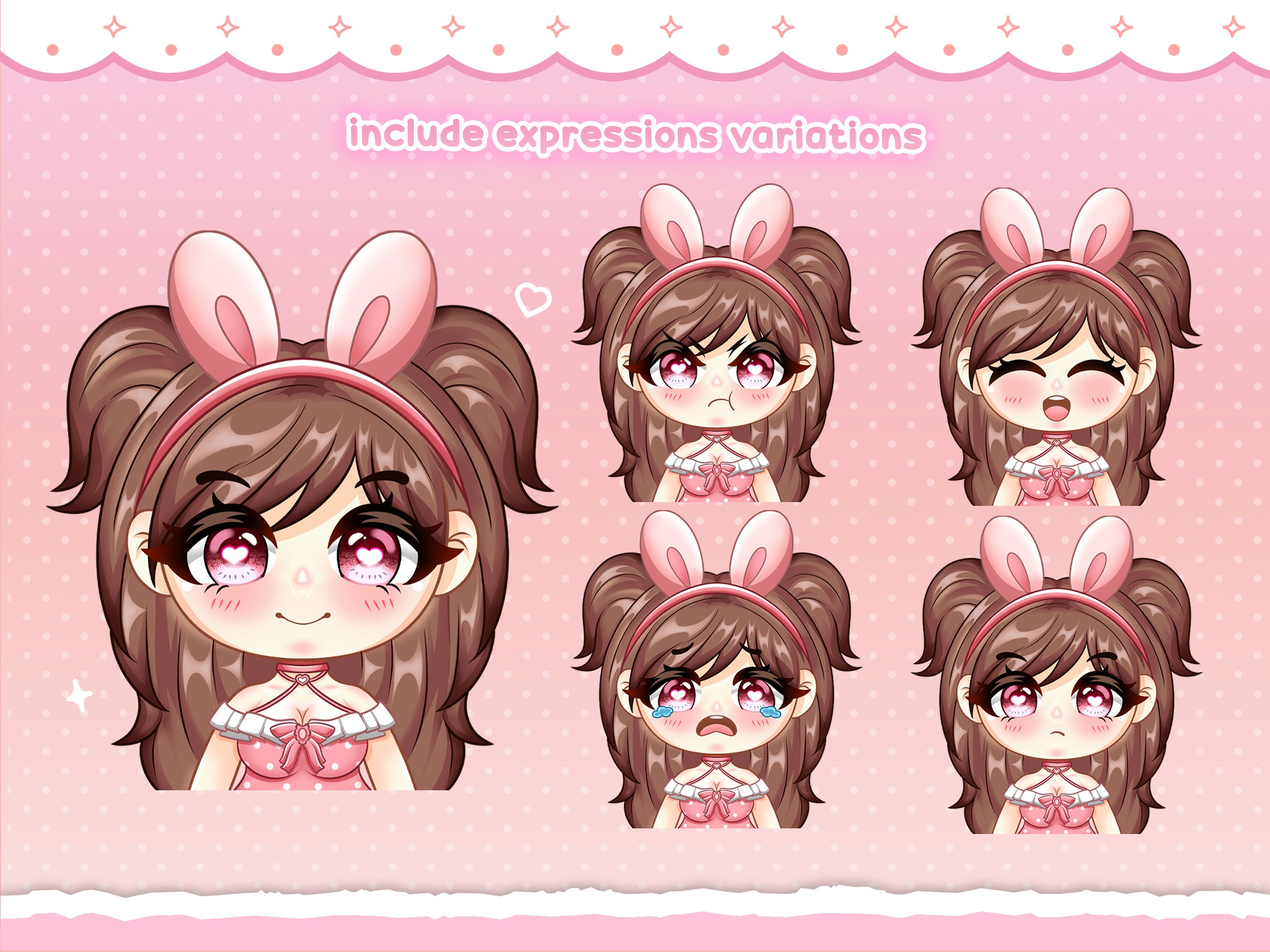 CHIBI PNGTUBER CUSTOM / Pngtuber modelo vtuber tubérculo - Etsy España