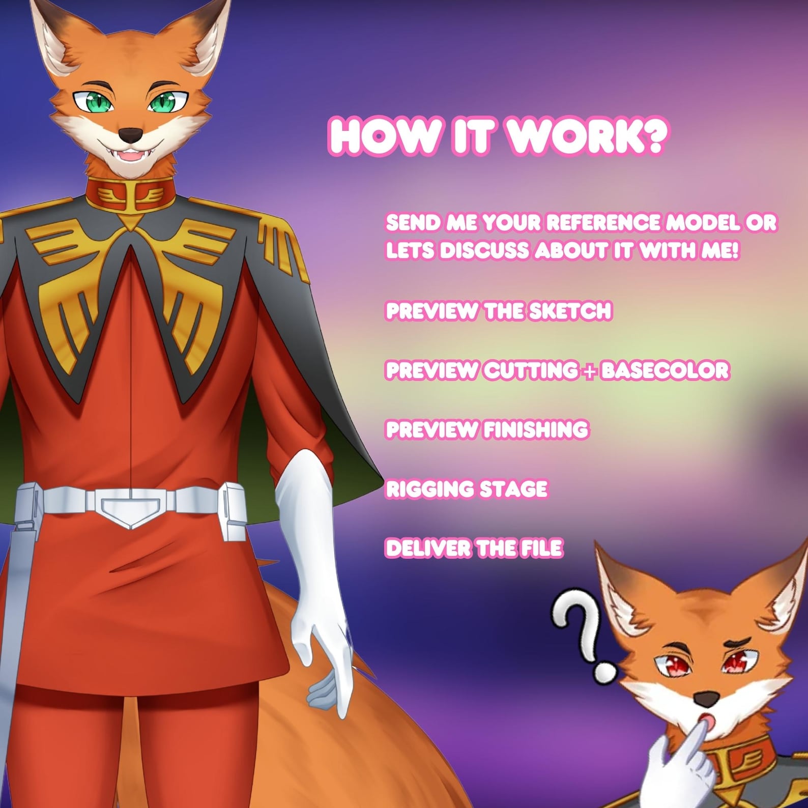 Custom Furry Vtuber | Furry Vtuber Model, Furry Vtuber Free, Furry ...