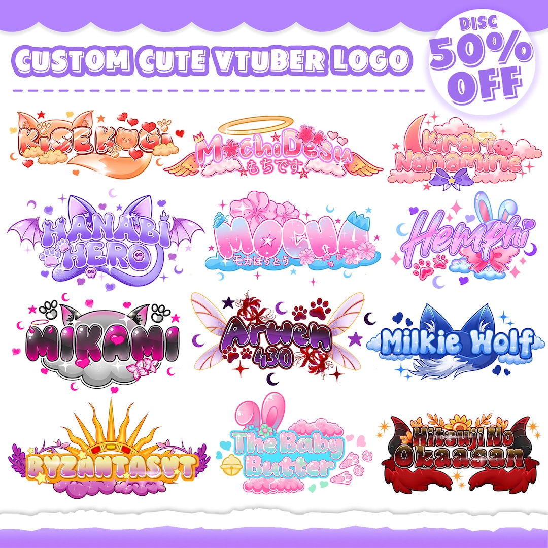 LOGO VTUBER PERSONALIZADO / Vtuber Comisión de logotipos - Etsy México