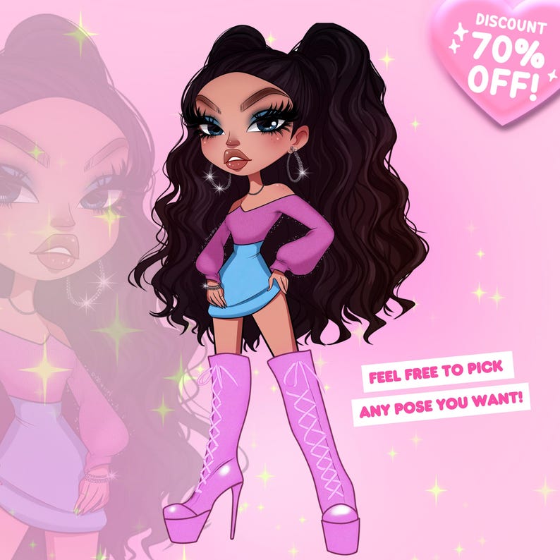 Custom Doll Cartoon | Doll Cartoon Portrait Logo, Custom Business Logo ...