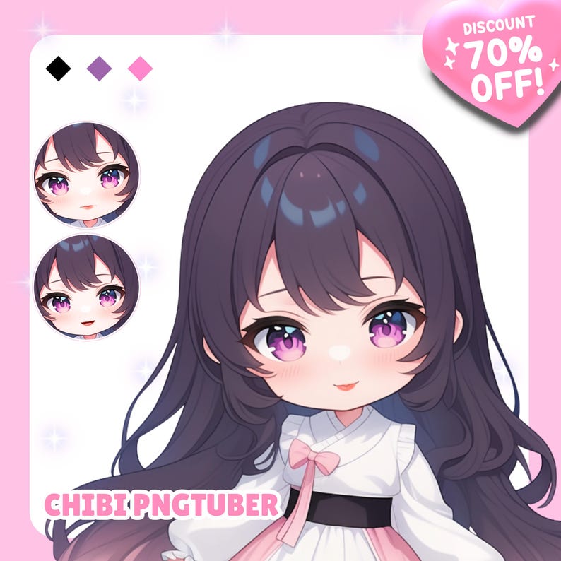 Custom Chibi Pngtuber | Kawaii Chibi Vtuber Avatar | Animated & Static ...